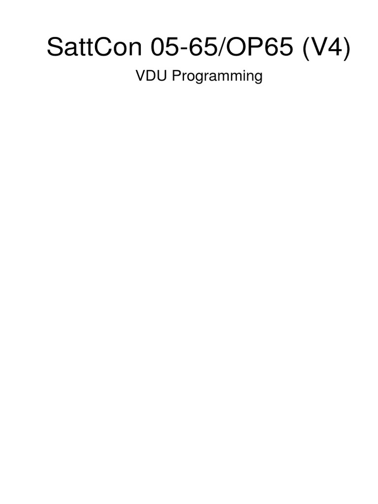 en SC05-65 OP65 v4 0 VDU Programming | PDF | Computer Data Storage ...