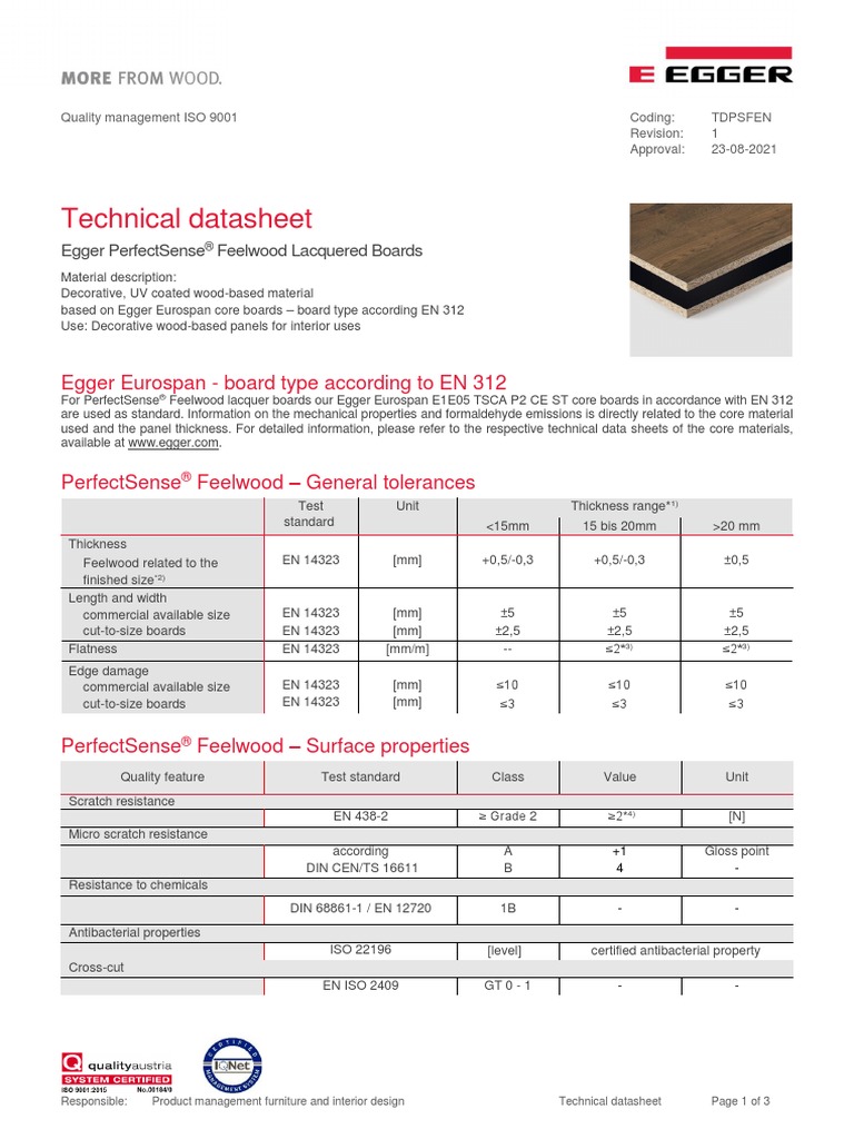 TD EGGER PerfectSense Feelwood Lacquered Boards en - East PDF | PDF ...