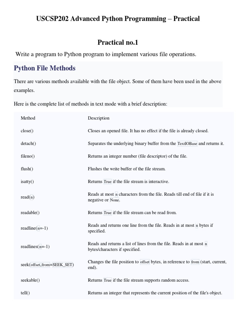 Advancrd Python Practical SEM II PDF | PDF | Regular Expression ...
