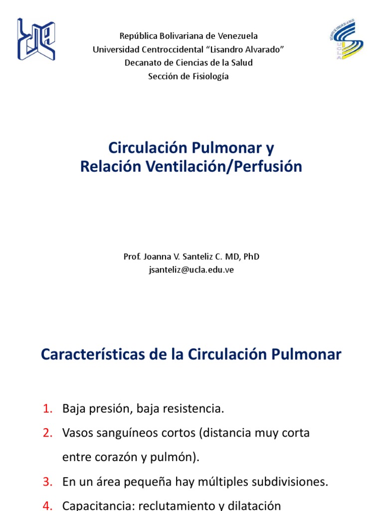Perfusión Pulmonar y Ventilación | PDF