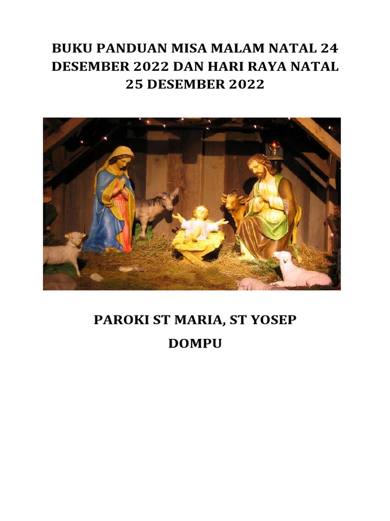 Buku Panduan Misa Malam Natal 24 Desember 2022 Dan Hari Raya Natal 25 ...