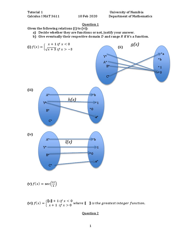 Calculus I Mat 3611 Limits Continuity And The Precise Definition Of A Limit Pdf