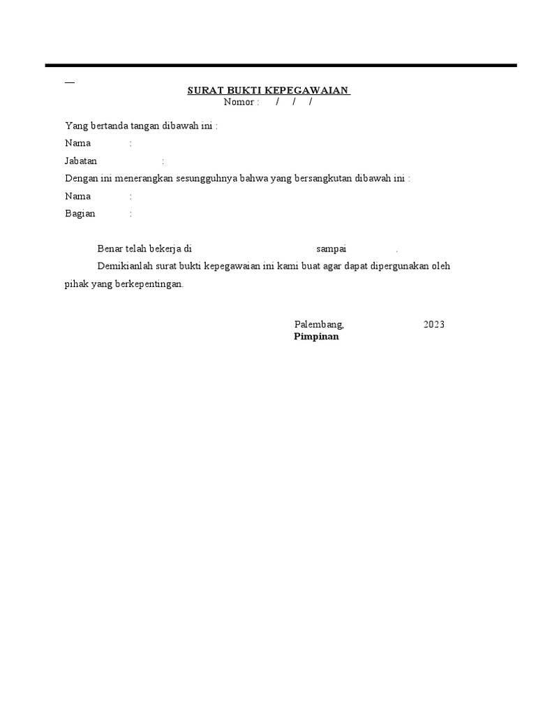 Surat Tanda Kepegawaian | PDF