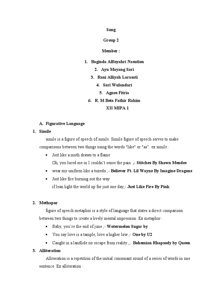 Song | PDF | Song Structure