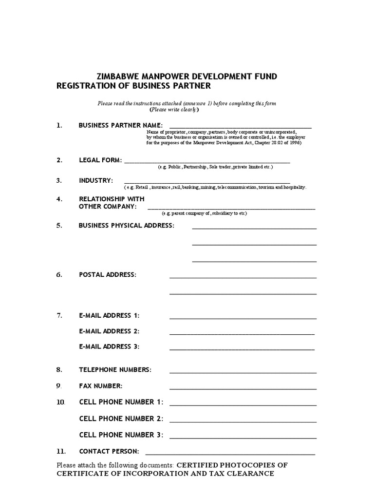 Zimdef Employer Registration Form | PDF | Cost Of Living | Taxes
