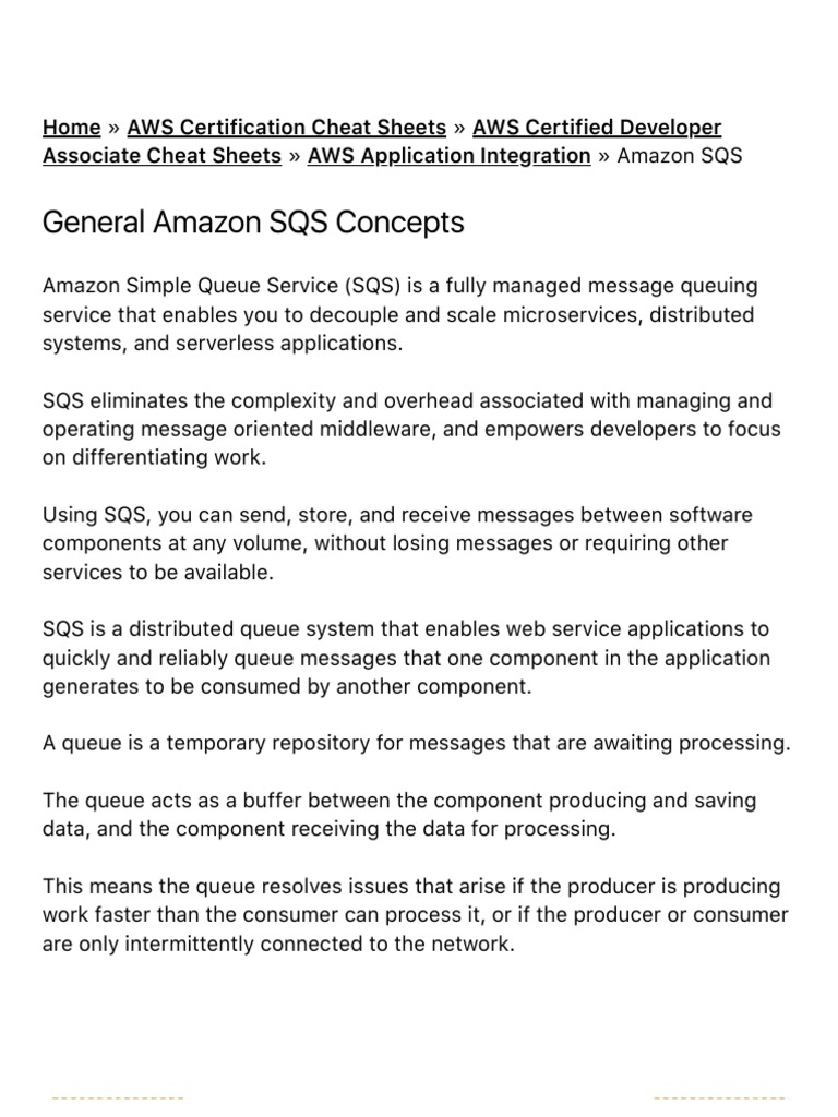 9.2-Amazon SQS - Digital Cloud Training | PDF | Information Technology Management | Cyberspace