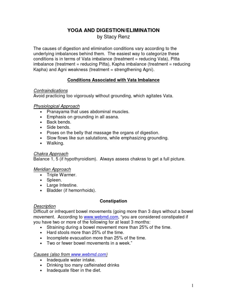 Yoga for Digestive Health | PDF | Crohn's Disease | Gastroesophageal ...