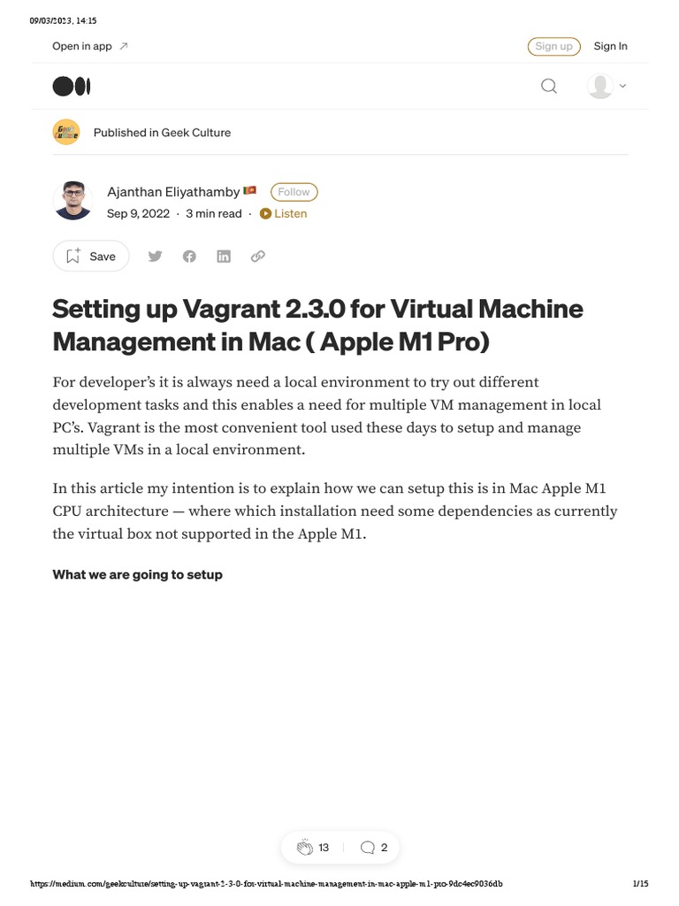 Setting Up Vagrant 2.3.0 For Virtual Machine Management in Mac (Apple M1 Pro) - by Ajanthan ...