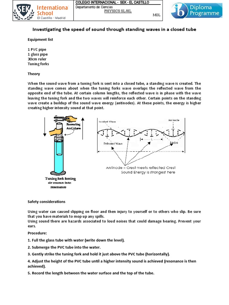 P 4.5 Determining Speed of Sound | PDF | Sound | Waves
