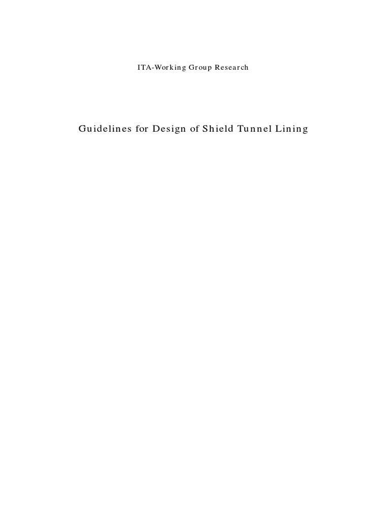 Guidelines Code and Standard of Tunnel Linning | PDF | Strength Of ...