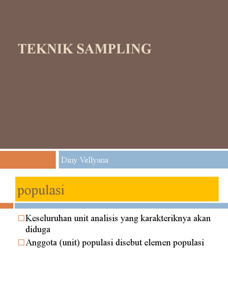 Teknik Sampling | PDF