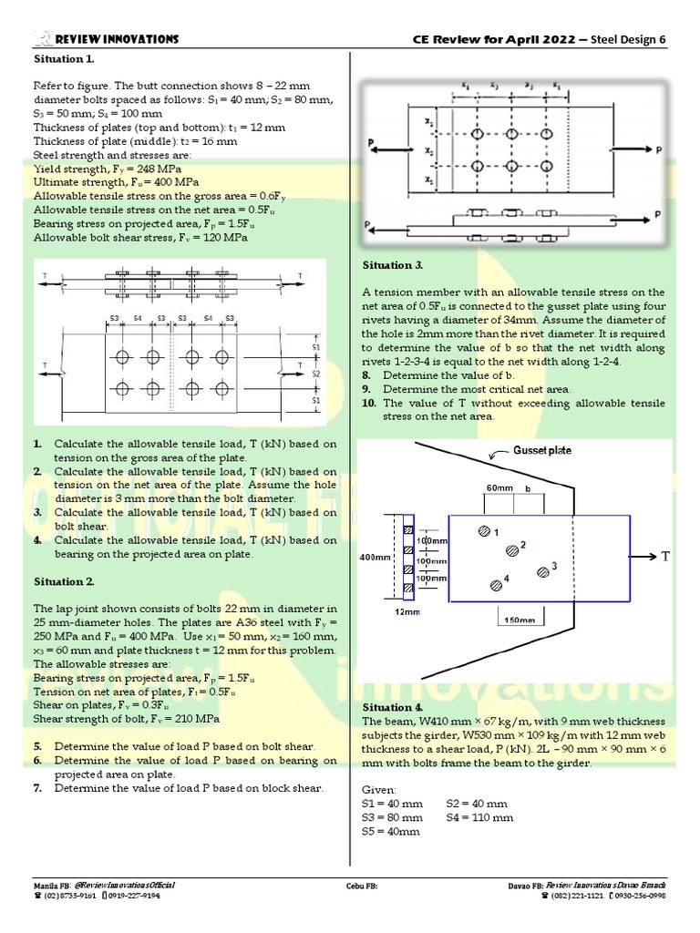Steel Design Load Calculations Guide | PDF | Ultimate Tensile Strength ...