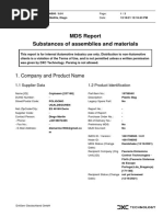 MDS Report Substances of Assemblies and Materials: 1. Company and ...
