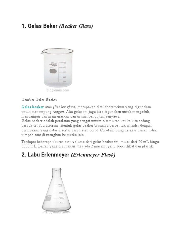 Alat Laboratorium dan Fungsinya | PDF | Griya & Taman