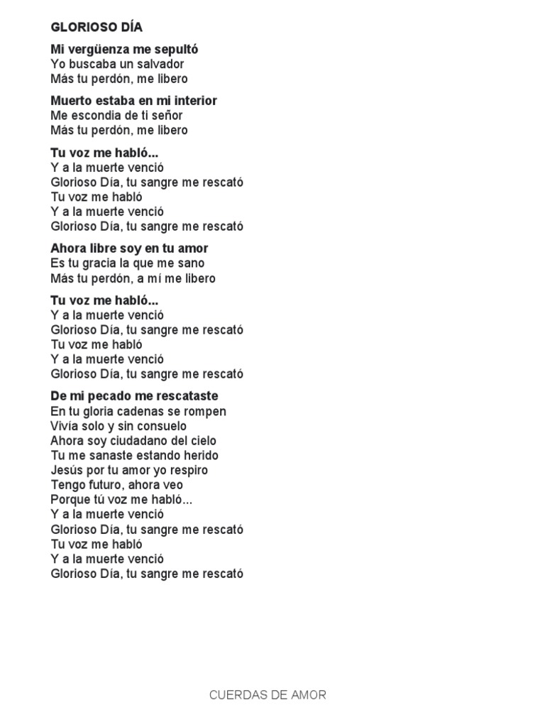 Glorioso Día | PDF | Amor
