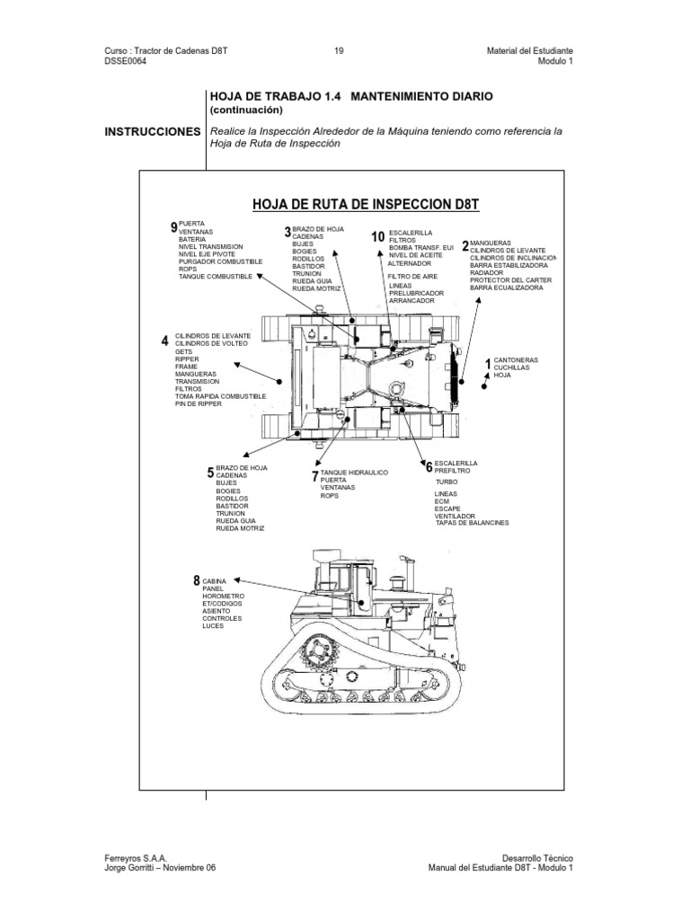Mantenimiento y Controles del Tractor D8T | PDF | Tecnologías automotrices | Industria automotriz