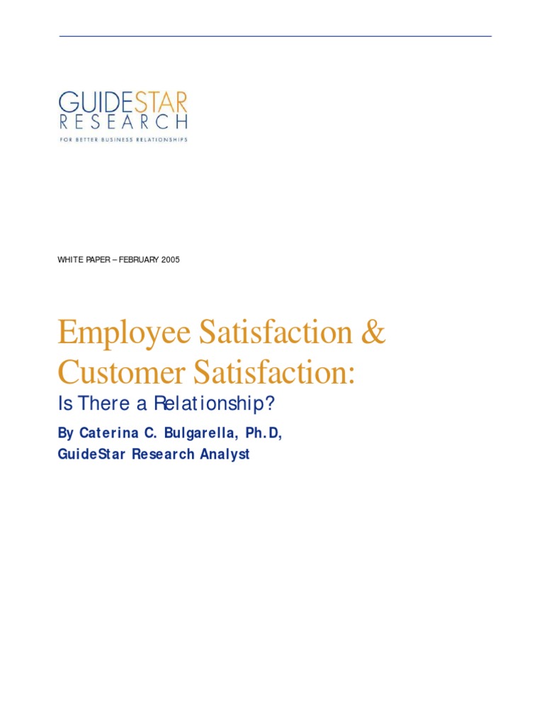 Employee-Customer Satisfaction Link | PDF | Business | Business Economics