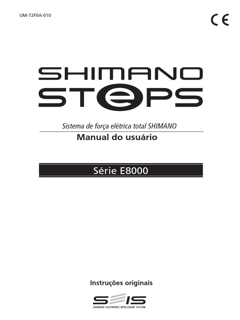 Manual Do Usuario Shimano Motor DU E8000 Visor SC E8000 Switch SW E7000 ...