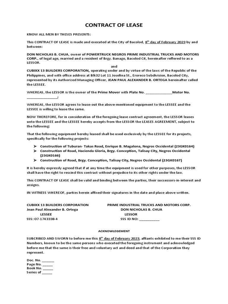 Contract of Lease | PDF | Lease | Civil Law (Common Law)