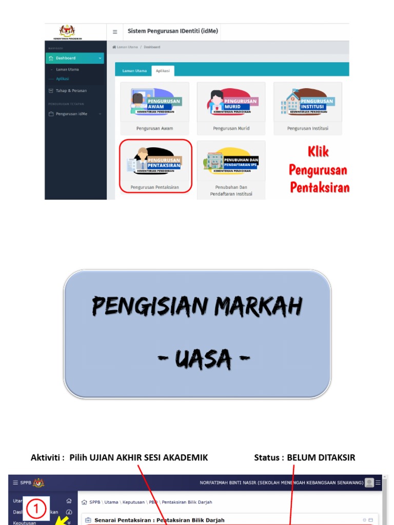 Manual Isi Markah Uasa - PBD | PDF