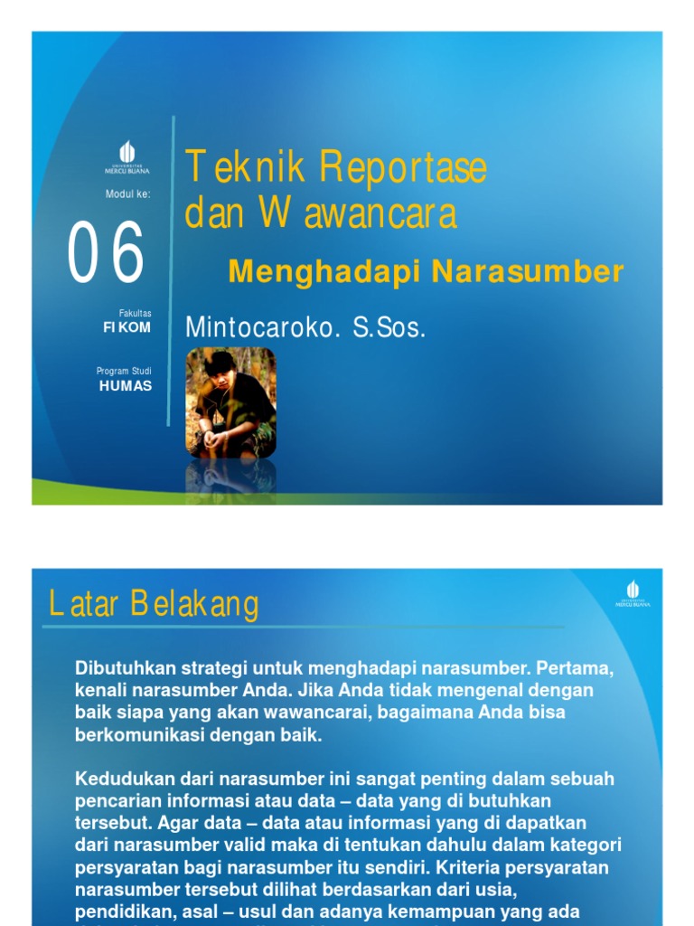 Adoc - Pub - Teknik Reportase Dan Wawancara | PDF