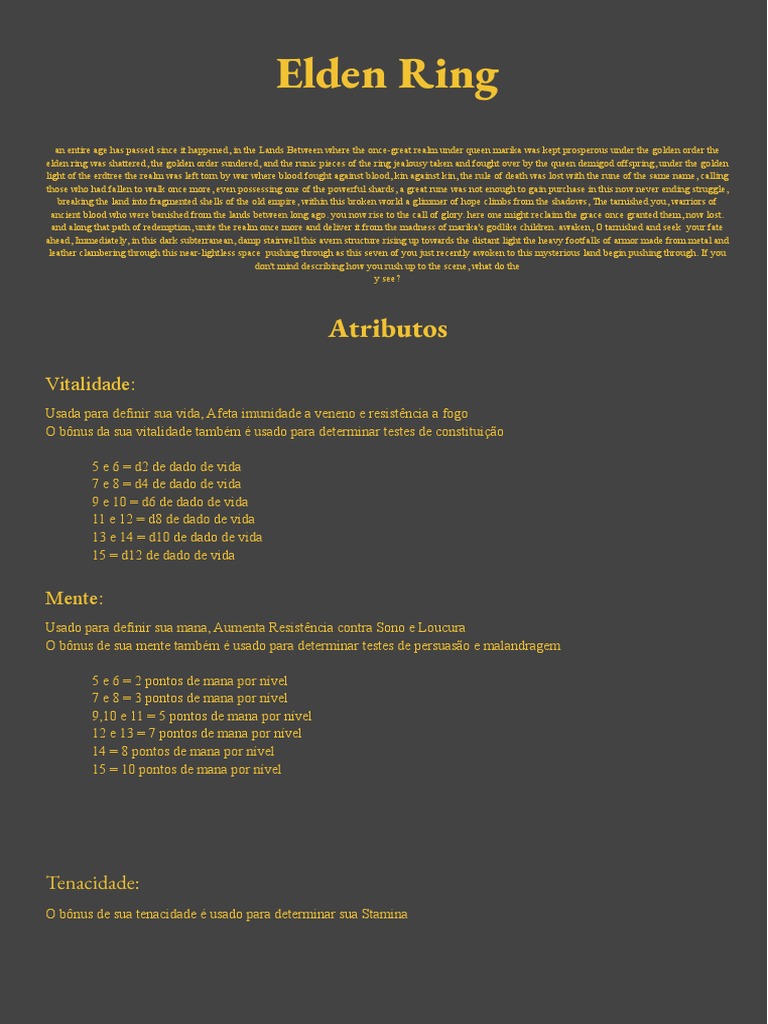 Elden Ring RPG | PDF