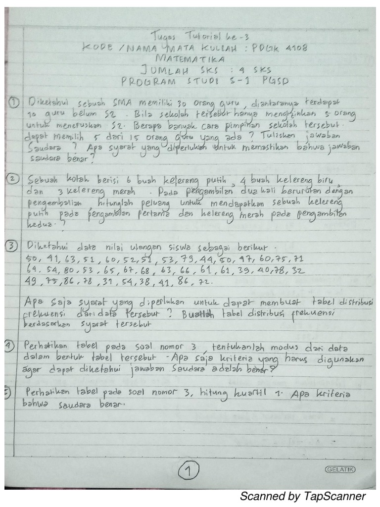Tugas Tutorial III - Matematika PDGK 4108 - Hening Tunas Perdamaian ...
