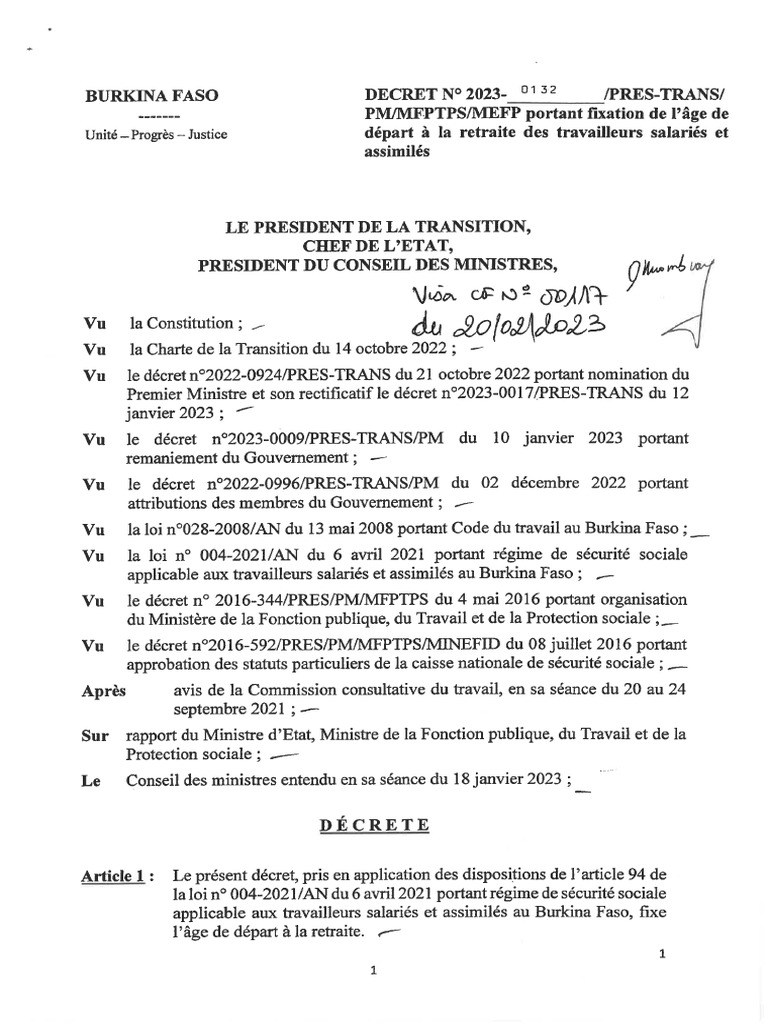 Decret N 2023 0132 | PDF