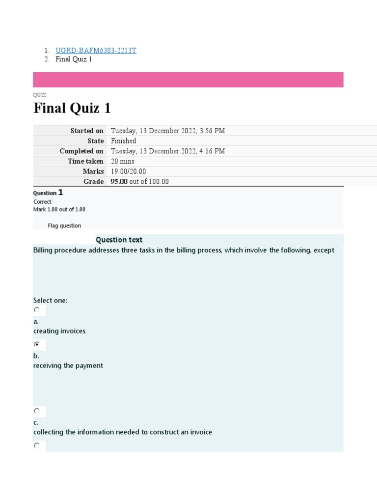 BAFM 6303 Credit and Collection FINALS | PDF | Invoice | Receipt