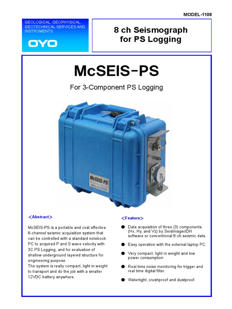 McSEIS-PS 8-Channel Seismograph | PDF | Seismology | Sampling (Signal ...