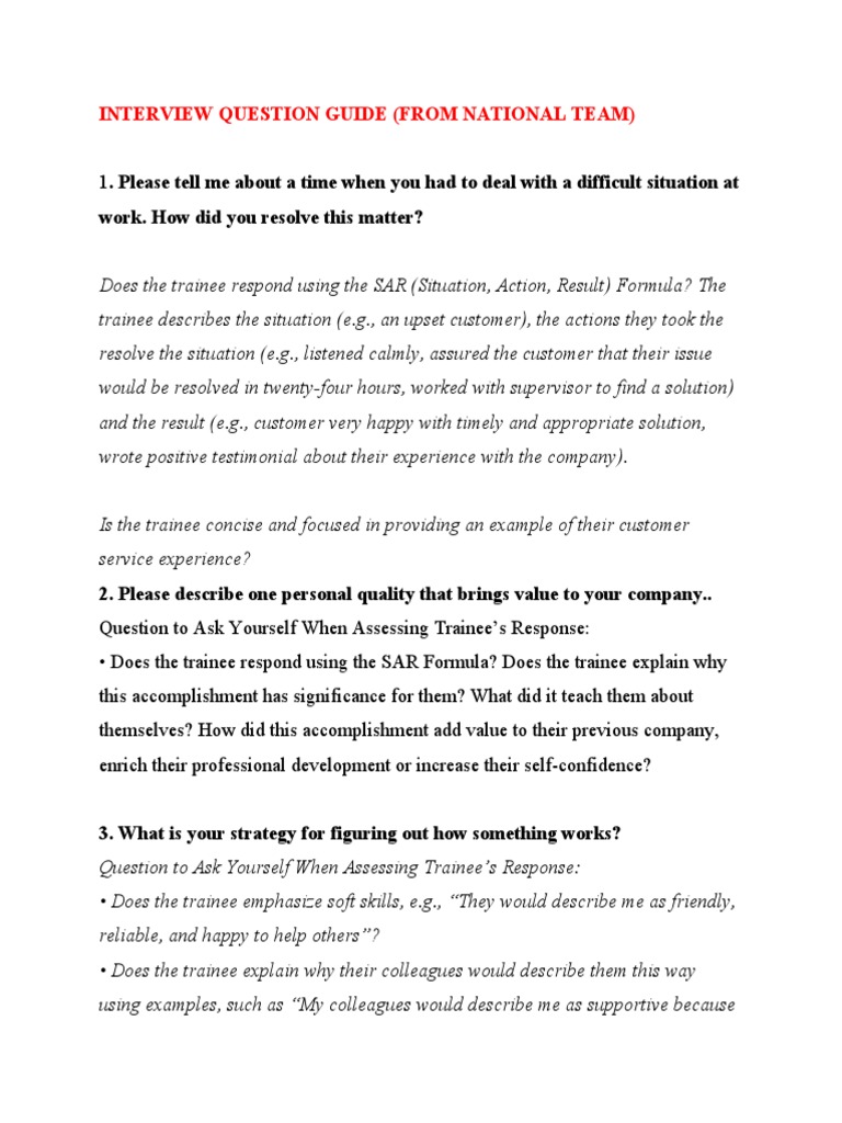 Mock Interview Prep | PDF | Leadership | Thought