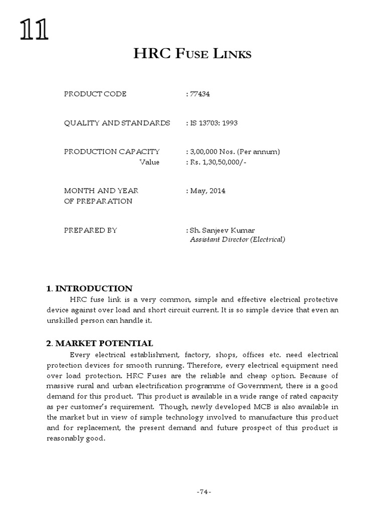 Electrical - HRC FUSE LINKS | PDF | Fuse (Electrical) | Chlorofluorocarbon