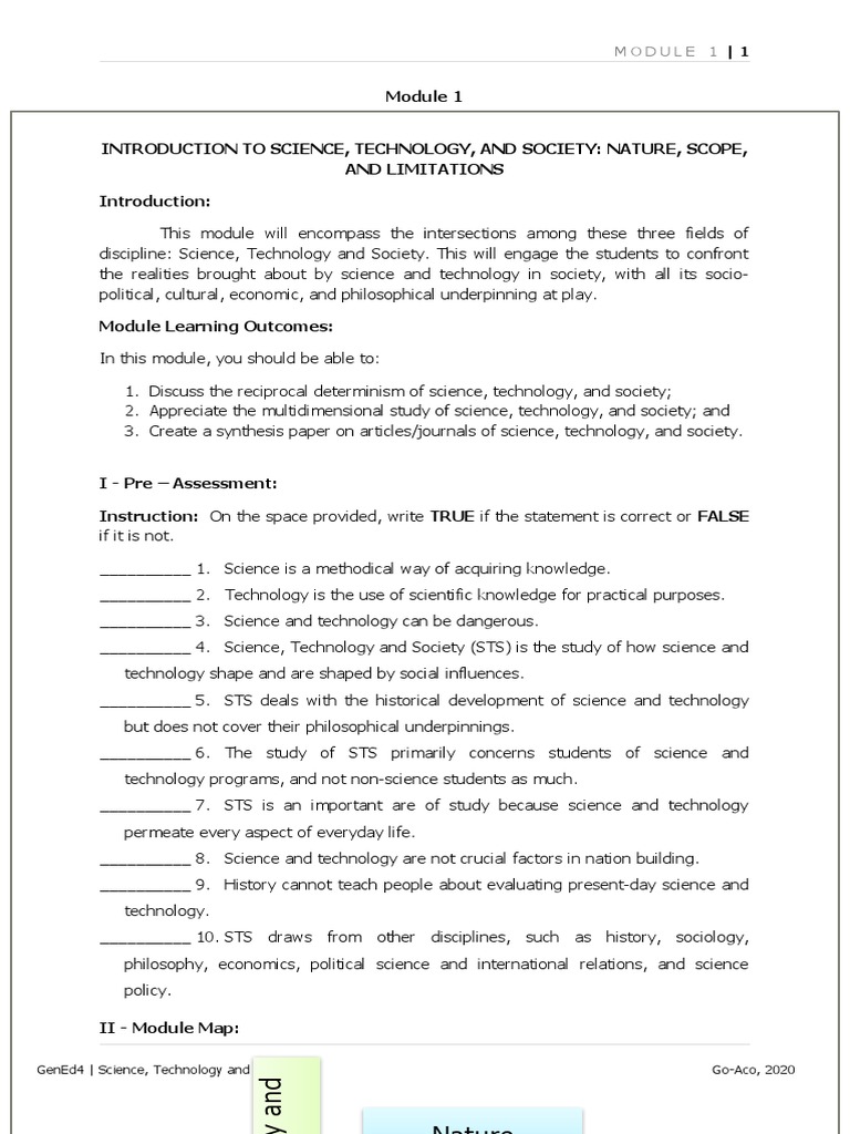 GE4 Module1 | PDF | Science | Sociology