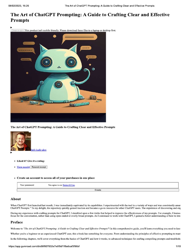 The Art of GPT PROMPT | PDF