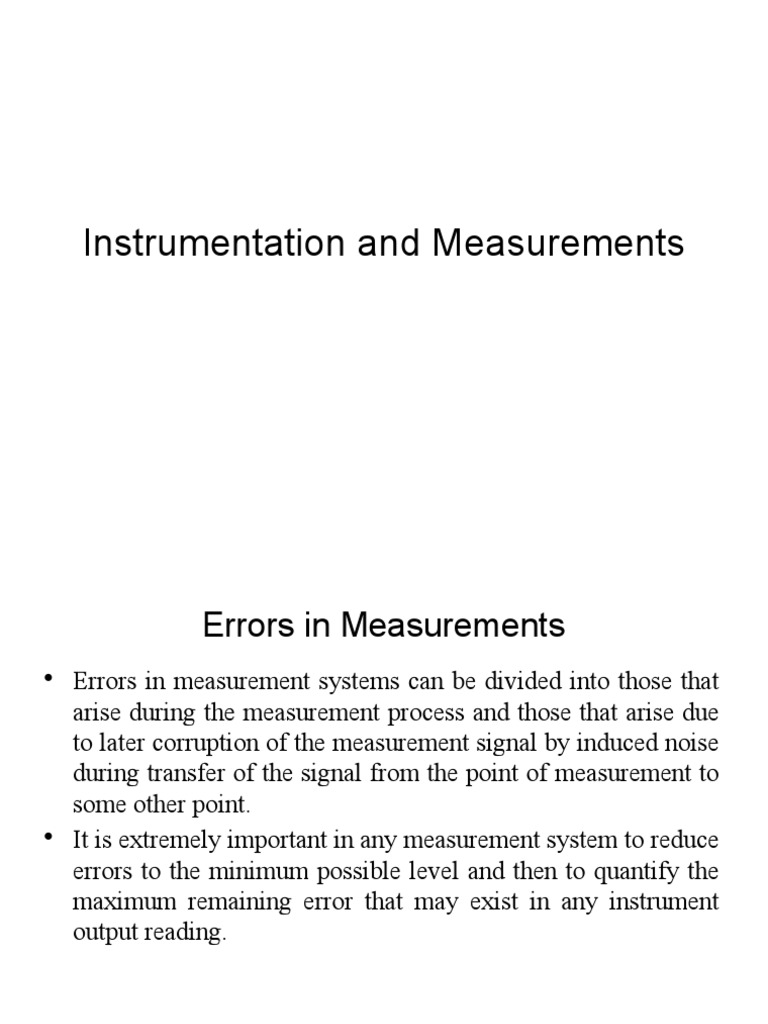 Errors in Measurements | PDF | Standard Deviation | Errors And Residuals
