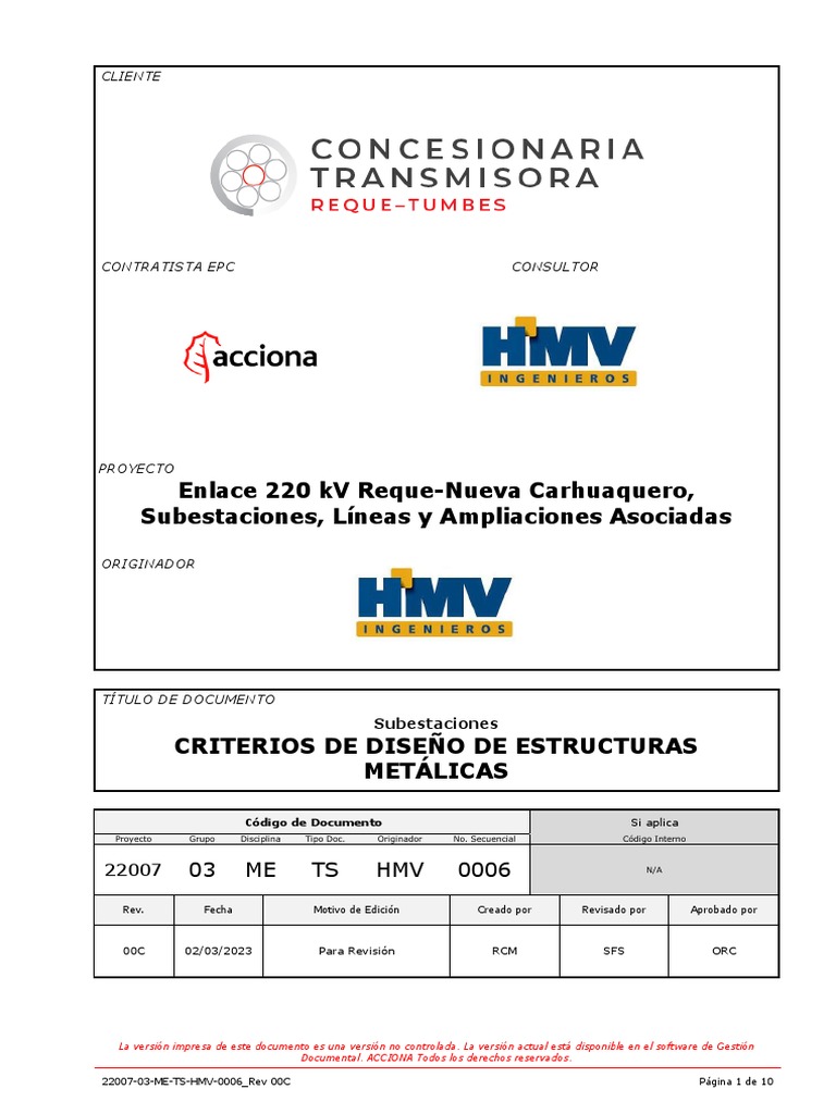 22007-03-ME-TS-HMV-0006 - Criterios de Diseño de Estruturas Metálicas | PDF | Tornillo ...