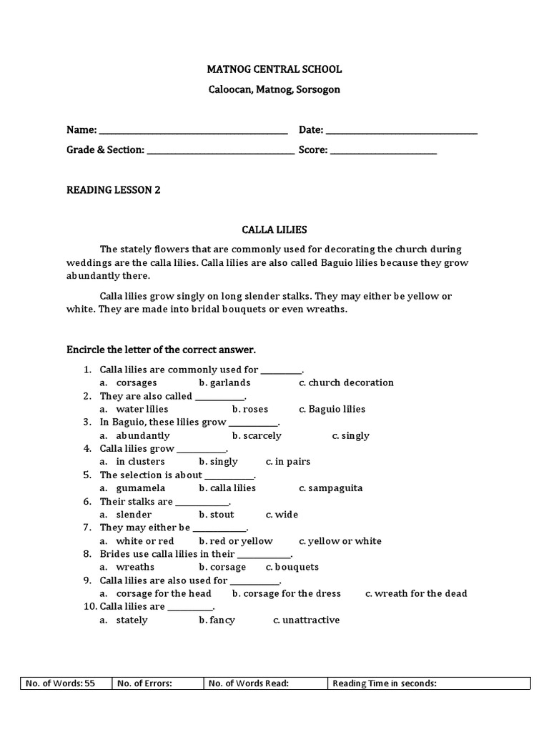 Reading Selection 2 | PDF