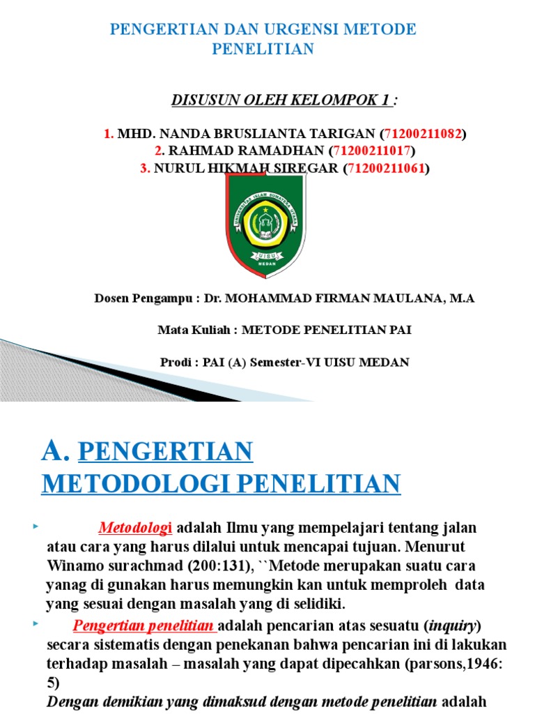 Kel-1 Metode Penelitian Pai | PDF