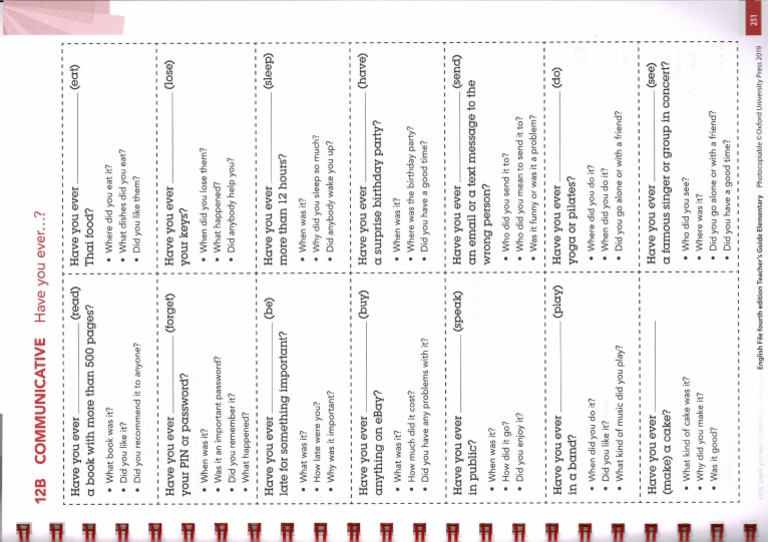 Elementary 12B Speaking Practice PDF | PDF