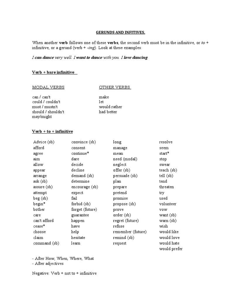 Infinitive or Gerund Theory | PDF | Verb | Language Mechanics