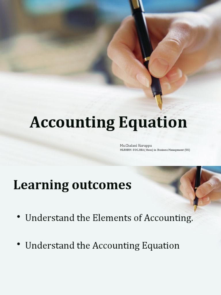 Lecture 2 - Accounting Equation | PDF
