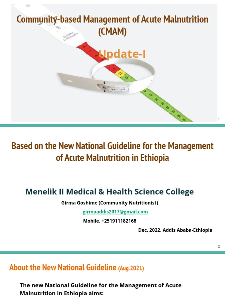Community Based Management Of Acute Malnutrition Pdf Malnutrition