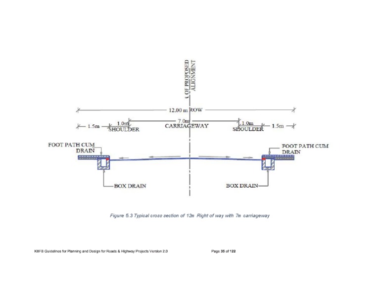 Figure 5.3 Typical Cross Section of 12m Right of Way With 7m ...