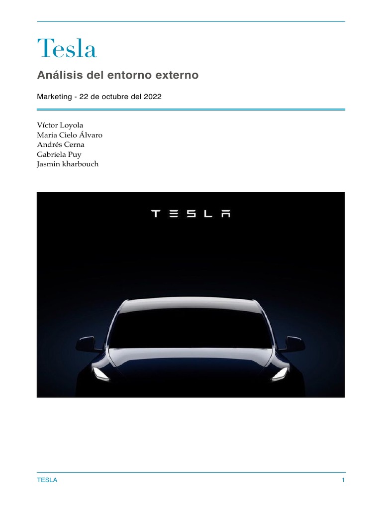 Tesla PDF | PDF | Coche | Coche eléctrico