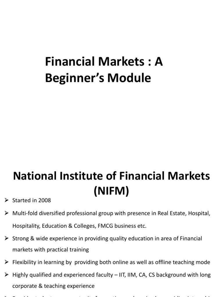 FM Beginner Module Book Abhishek Mani | PDF | Order (Exchange) | Stocks