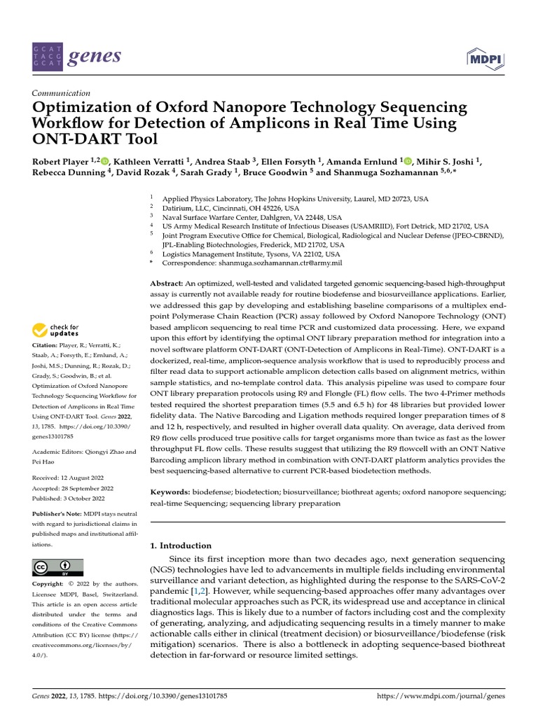 Optimization of Oxford Nanopore Technology Sequencing | PDF | Dna ...