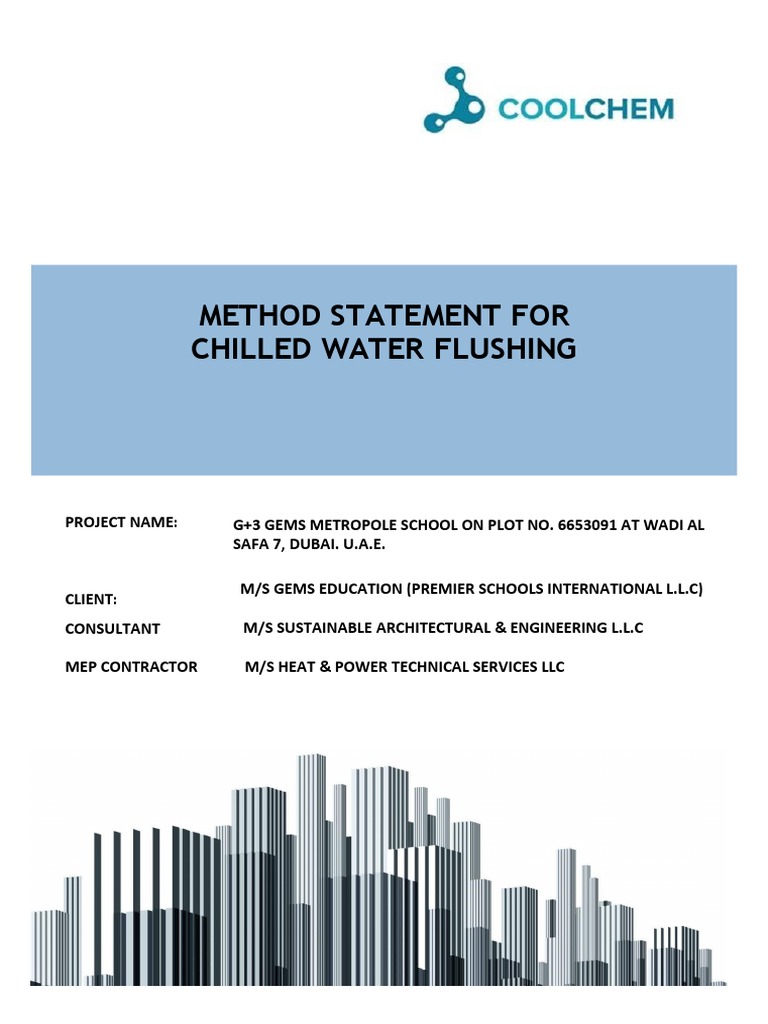 Method Statement - Chilled Water Chemical Flushing - HEAT & POWER GEMS ...