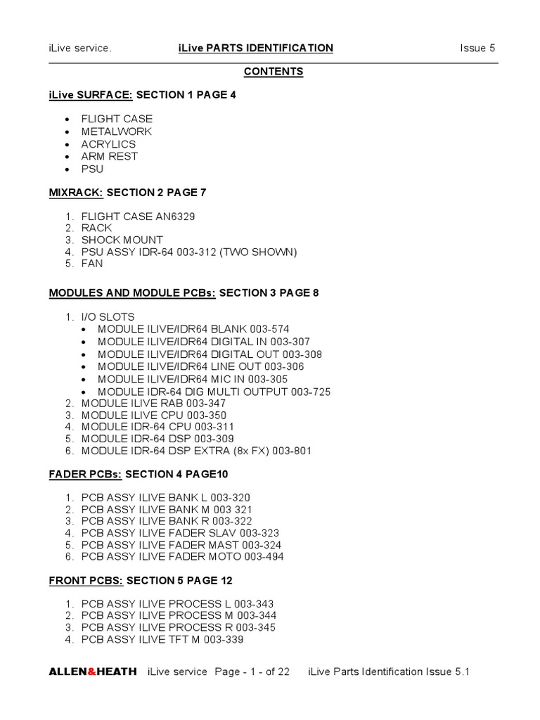 iLive Parts Identification Guide | PDF | Printed Circuit Board | Office Equipment