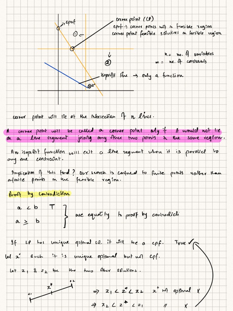 Determining Corner Points for Linear Programming Problems through ...