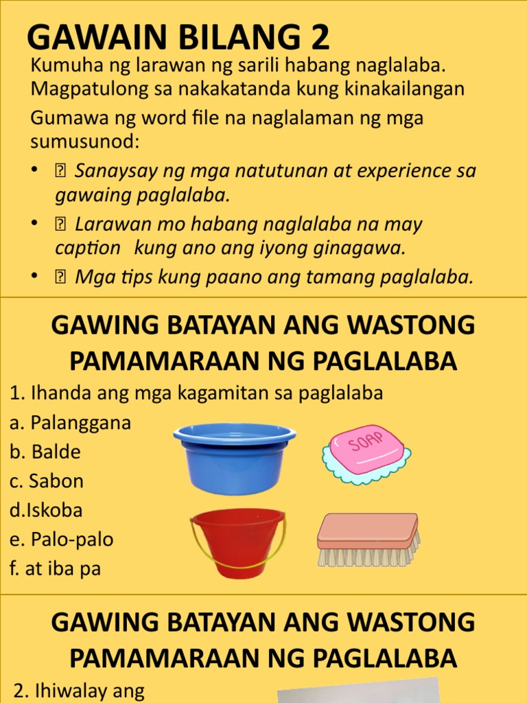 Paglalaba Activity | PDF